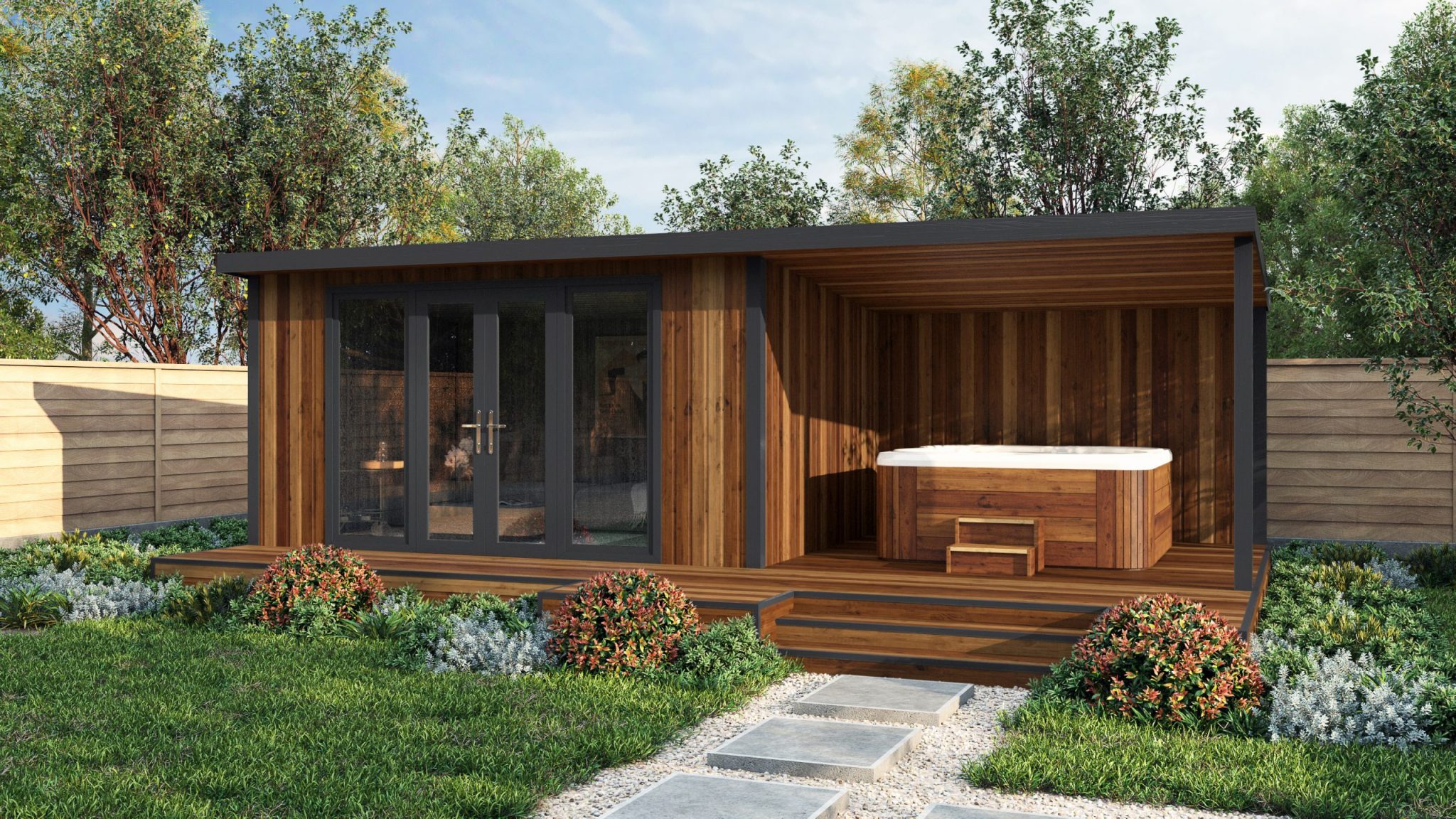 Sennen Cedar Combination Garden Room - Noah Garden Rooms
